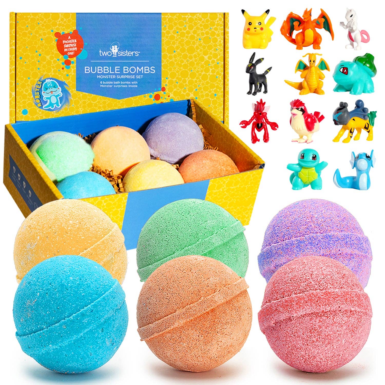 Monster Bath Bombs for Kids with Surprise Toys Inside (6 Pack) – Savvy ...
